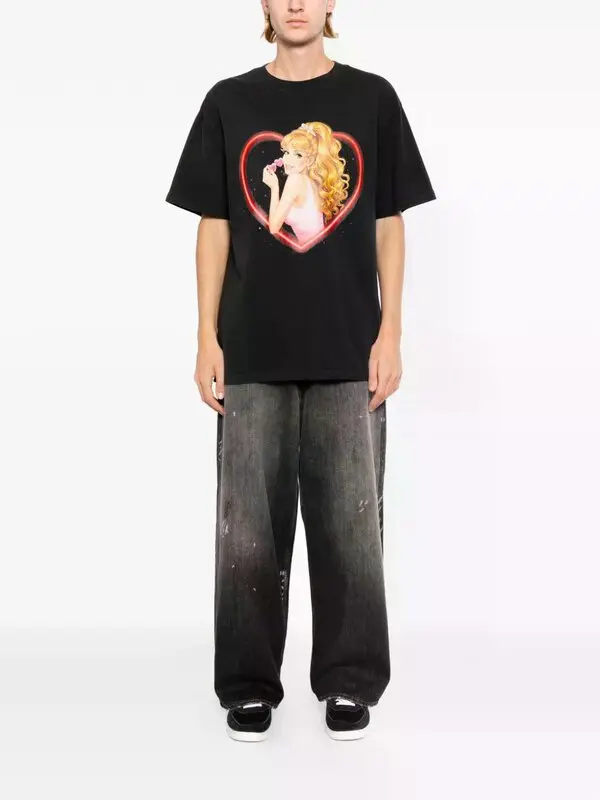 MELT Graphic-print T-shirt - Black