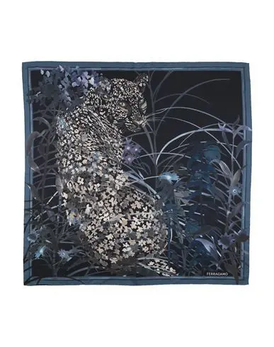 FERRAGAMO Scarf Midnight Silk - Blue
