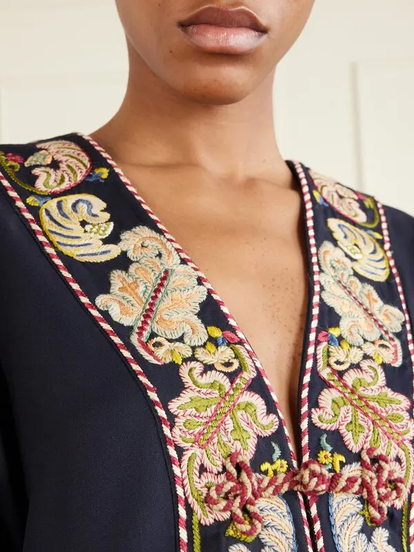 BODE Feather Runner Embroidered Cotton-blend Twill Jacket