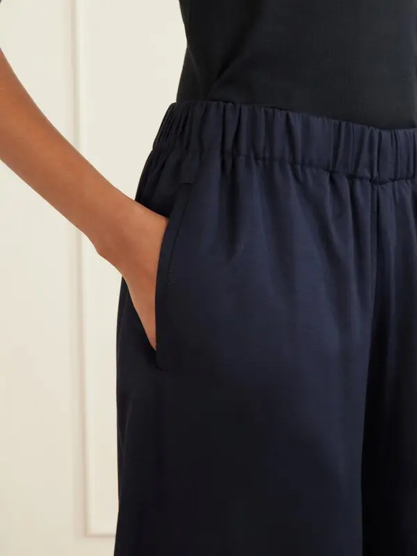 BODE Feather Runner Embroidered Cotton-blend Flared Pants - Black
