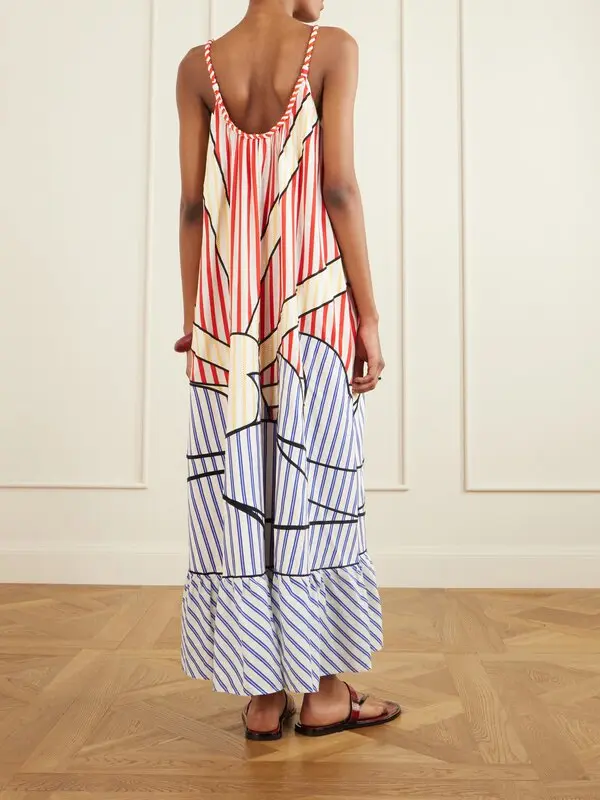 Farm Rio Printed Linen-blend Maxi Dress