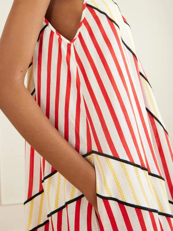 Farm Rio Printed Linen-blend Maxi Dress