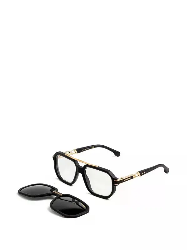 Carrera Eyewear Titanio 01 Geometric-frame Clip-on Eyeglasses