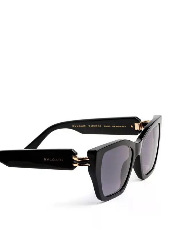 BVLGARI Cat Eye Sunglasses With Gold Tone Logo