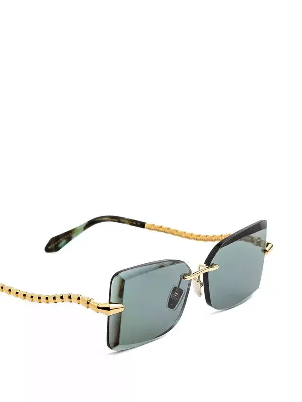 BVLGARI Serpenti Rimless Rectangle Sunglasses