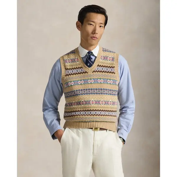 Ralph Lauren Fair Isle Cotton-wool Sweater Vest