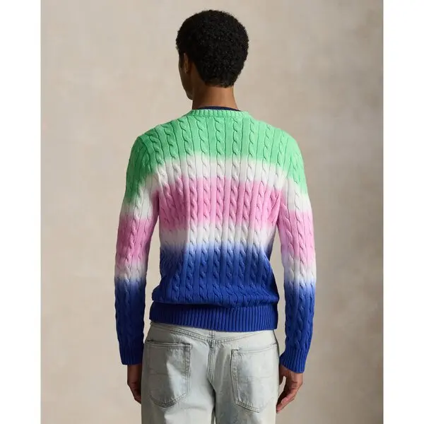 Ralph Lauren Dip-dyed Cable-knit Cotton Sweater