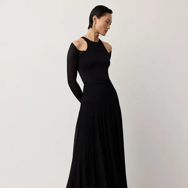 Ralph Lauren Celia Matte Ottoman Sweater Skirt