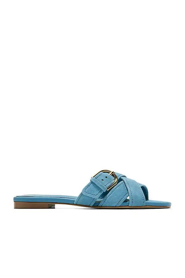 Cole Haan Velma Buckle Slides - Blue