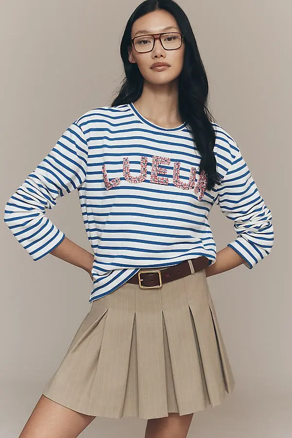 Endless Rose Embellished Striped Pullover