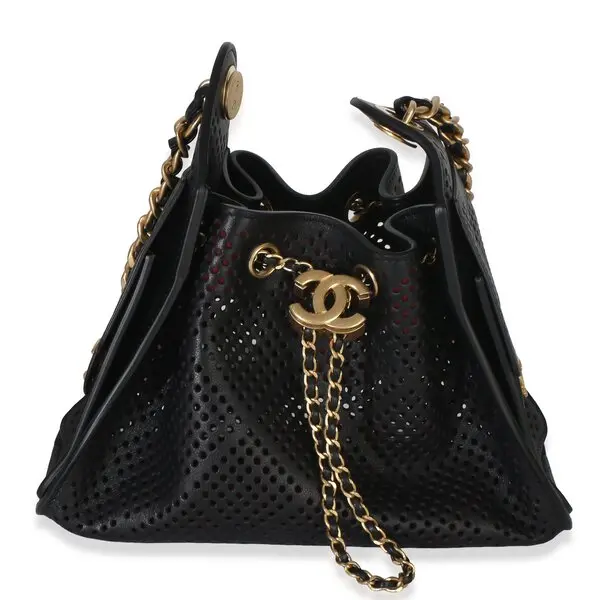 Chanel Perforated Calfskin Hobo Bag