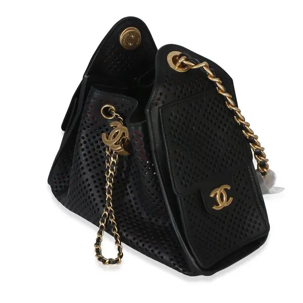 Chanel Perforated Calfskin Hobo Bag