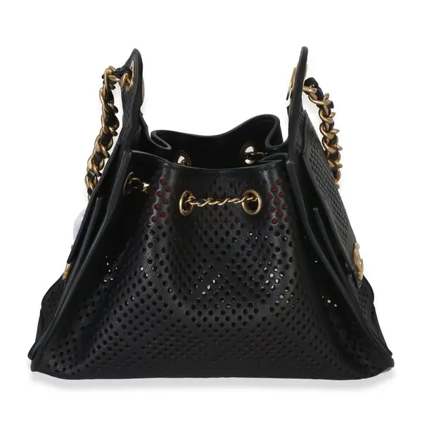 Chanel Perforated Calfskin Hobo Bag