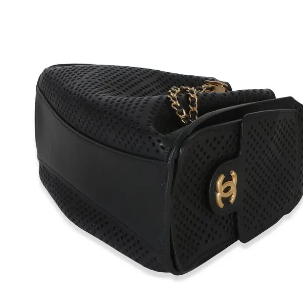 Chanel Perforated Calfskin Hobo Bag