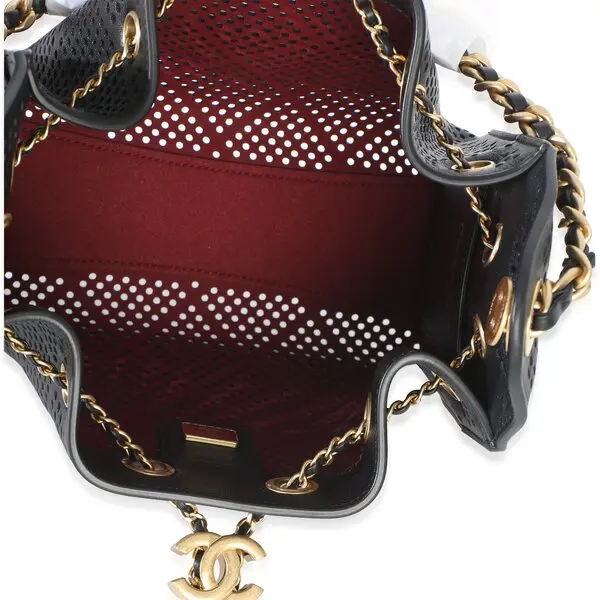 Chanel Perforated Calfskin Hobo Bag
