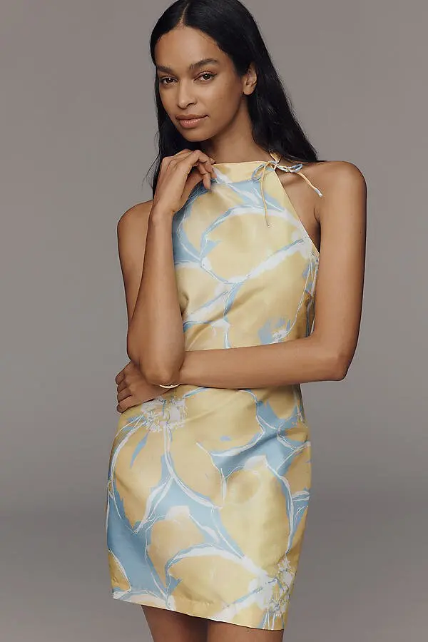 HUTCH Nami Mini Dress - Yellow Floral
