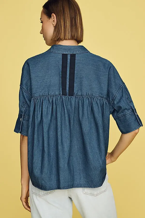 Maeve Mabel Boxy Denim Shirt