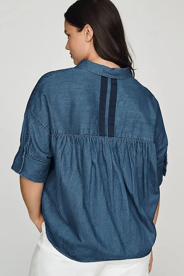 Maeve Mabel Boxy Denim Shirt