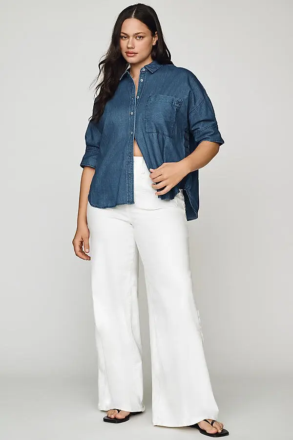 Maeve Mabel Boxy Denim Shirt