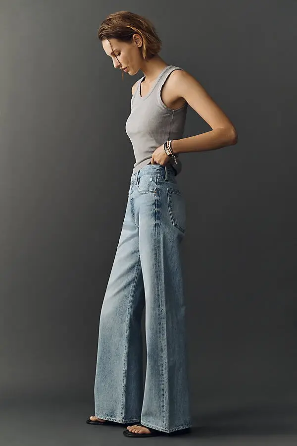 PISTOLA Larsen High Rise Relaxed Flare Jeans
