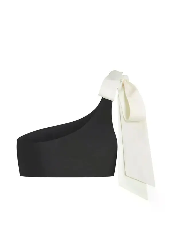Karl Lagerfeld One-shoulder Bikini Top With Bow Detail