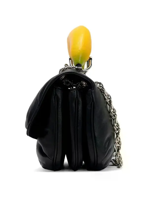 Mihara Yasuhiro Banana-handle Padded Leather Shoulder Bag