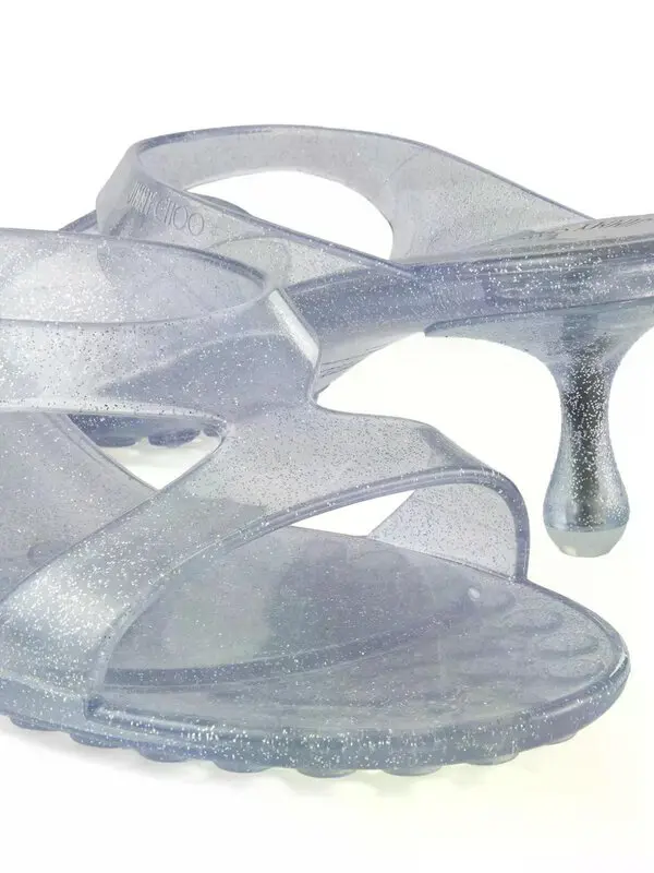 JIMMY CHOO Jelly Drop 50 Glitter Jelly Sandals
