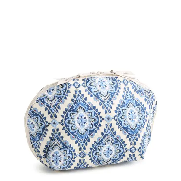 VERA BRADLEY Large Dome Cosmetic Bag - Blue