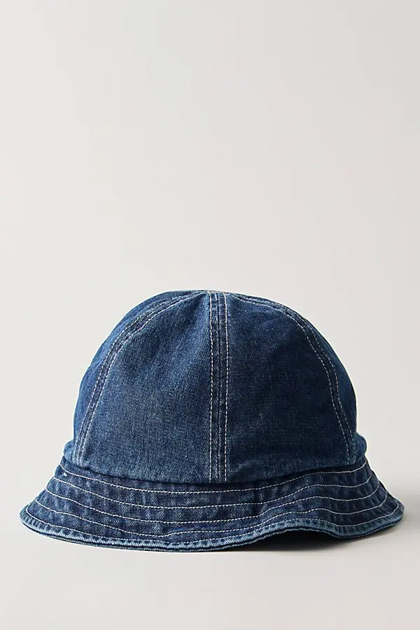 Free People Malie Bucket Hat - Washed Denim