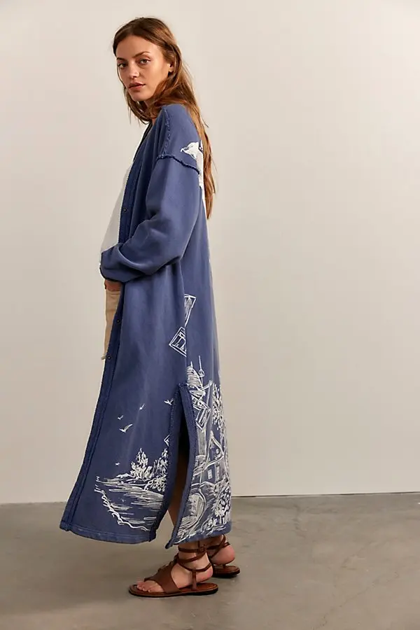Free People Dutch Maxi Cardigan