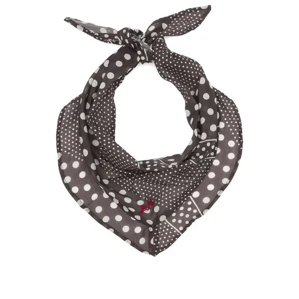 DAMSON MADDER Frill Edge Headscarf Polka Dot - Spot