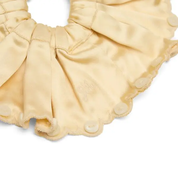 DAMSON MADDER Button Detail Satin Scrunchie
