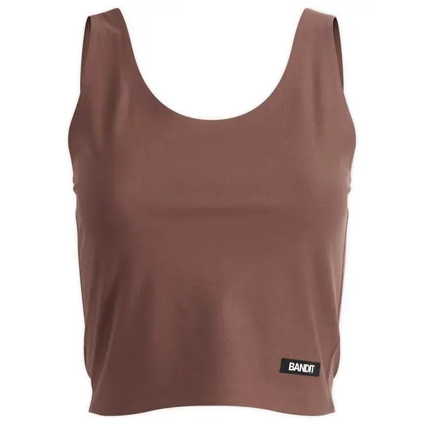 BANDIT Soft Compression Scoop Neck Tank - Cacao
