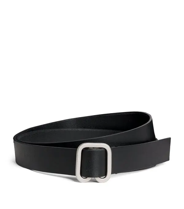 Issey Miyake Leather Fork Belt - Black