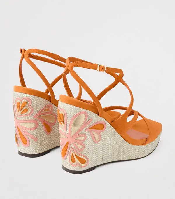 JIMMY CHOO Ayla 110 Suede Wedge Sandals
