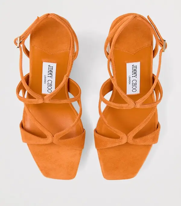 JIMMY CHOO Ayla 110 Suede Wedge Sandals