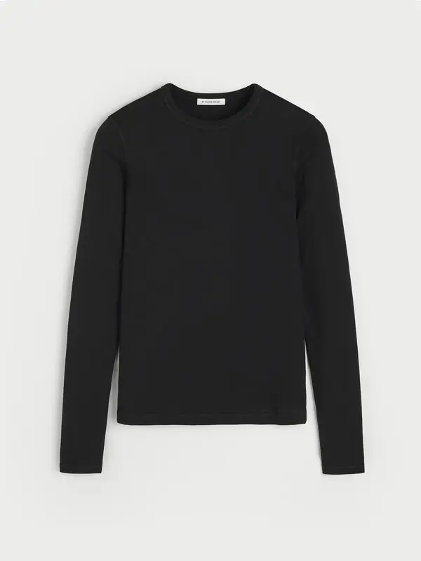 BY MALENE BIRGER Brita Organic Cotton Long-sleeved T-shirt - Black