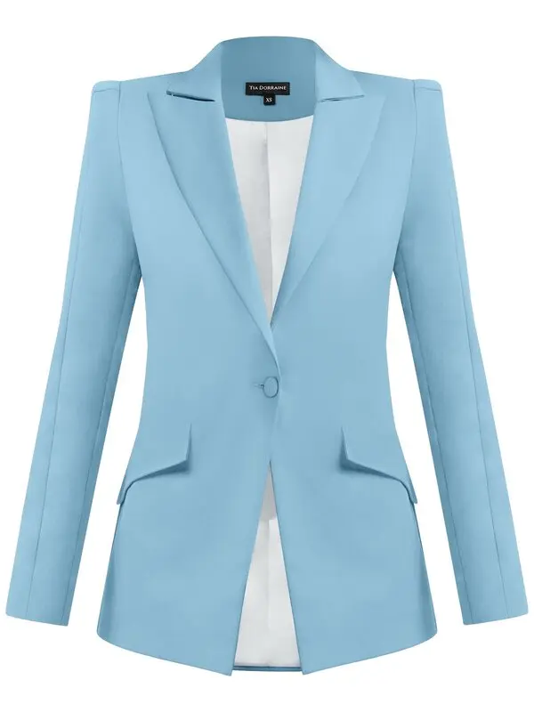 TIA DORRAINE Illusion Classic Tailored Blazer - Blue