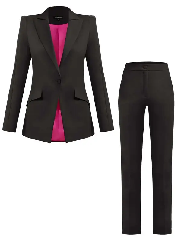 TIA DORRAINE Single-breasted Tailored Suit - Black