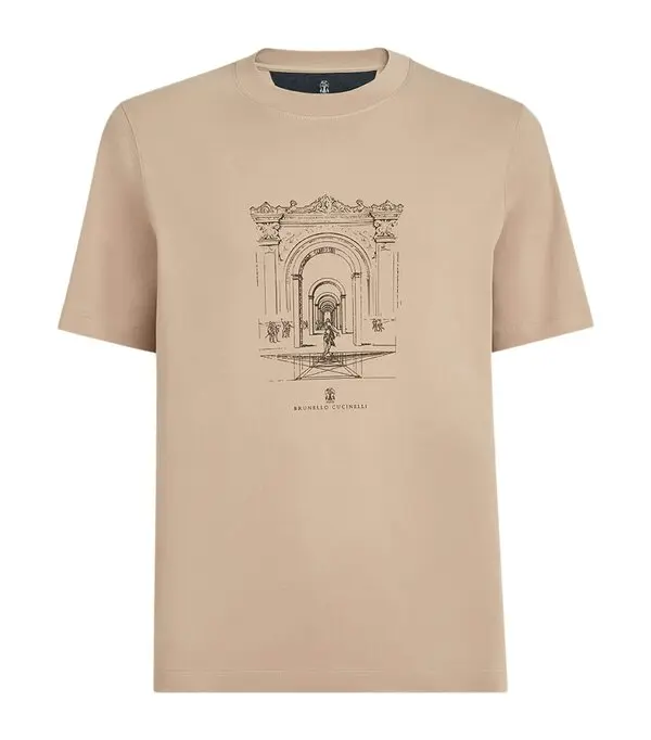 Brunello Cucinelli Cotton Printed T-shirt