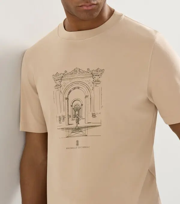 Brunello Cucinelli Cotton Printed T-shirt