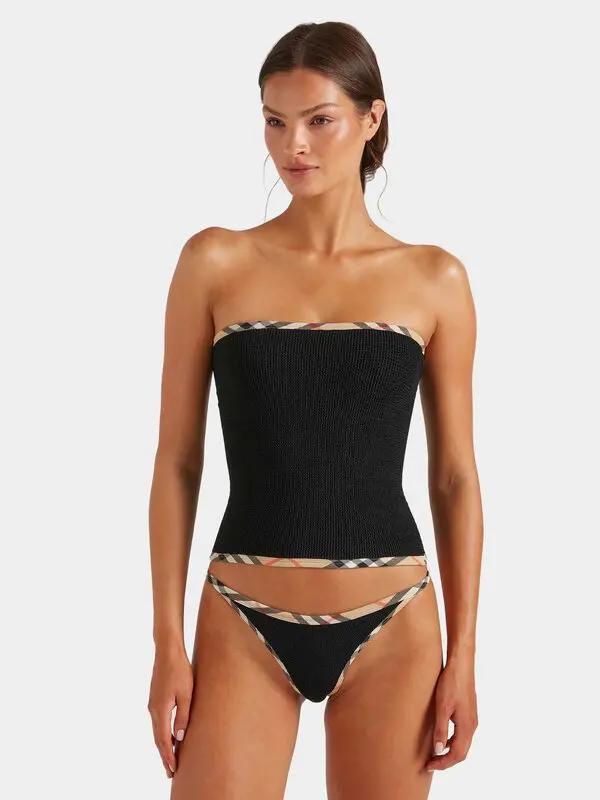 Hunza G X Burberry Swim Skirt/top - Black/check