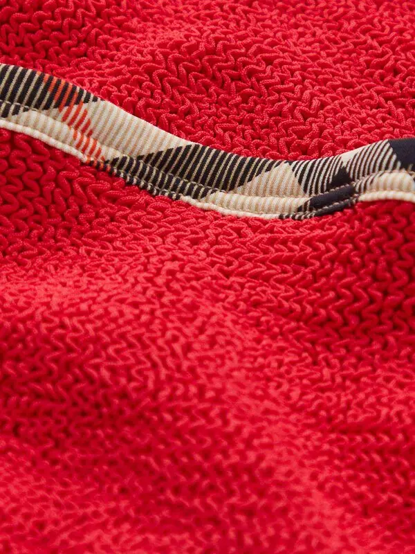 Hunza G X Burberry Two-piece Swimsuit With Burberry Check Trim - Red/check
