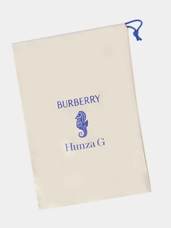 Hunza G X Burberry One Piece Swimsuit With Signature Crinkle - White/check