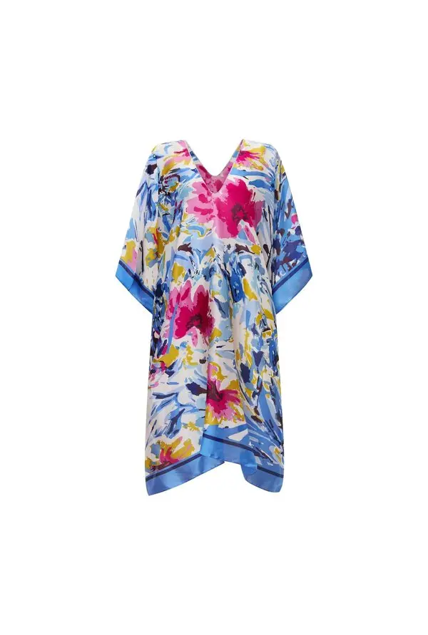 JAMES LAKELAND Floral Mosaic Kaftan - Blue