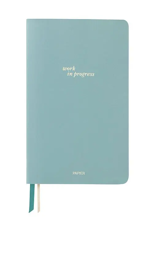 Papier Work In Progress Faux Leather Softcover Notebook - Blue