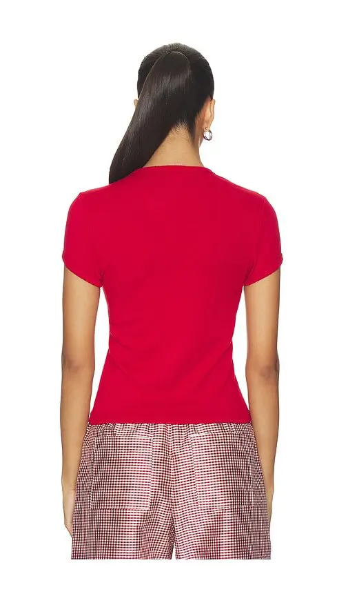 Donni. The Baby Rib Baby Tee - Red