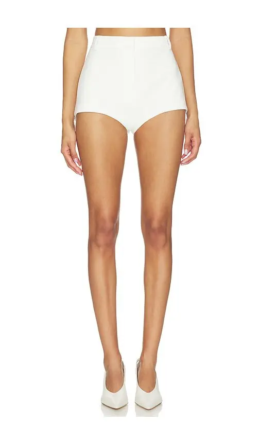 SANS FAFF Crepe Hot Pants - White