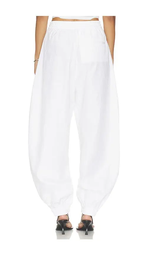 RÓHE Volume Crushed Cotton Trousers - White