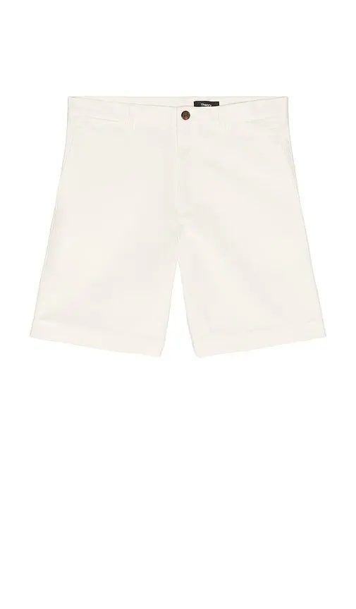 Theory Moonsoft Cotton Standard Shorts - Ivory